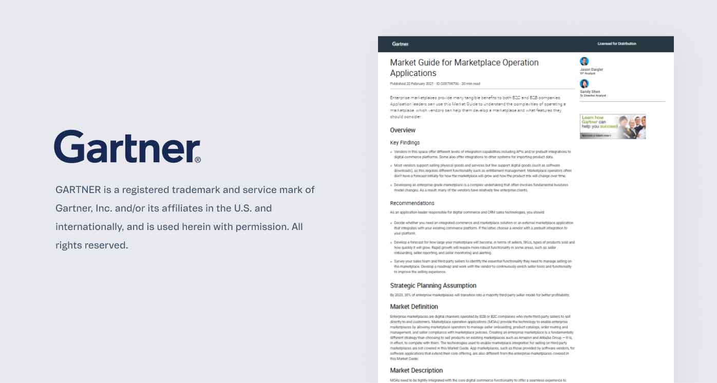 Gartner Market Guide for Marketplace Operation Applications, 2021 - VTEX